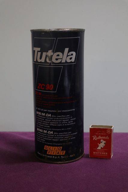 Tutela Olio Fiat ZC 90 1 Litre Italian Oil Tin | XXXX Antique Complex