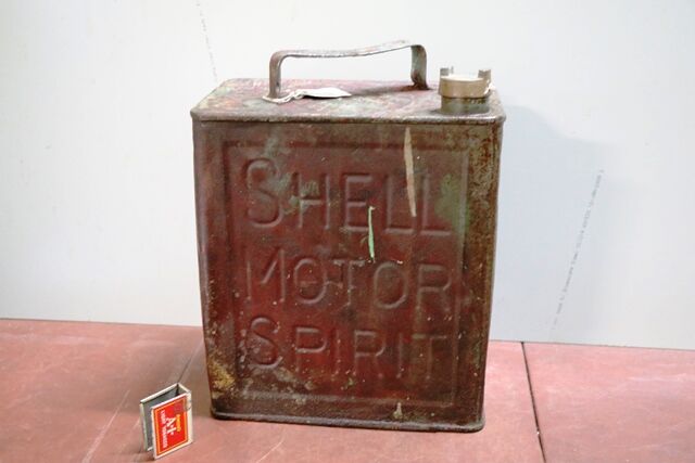 Vintage 2 Gallon Running Board Can, Shell Motor Spirit. | XXXX Antique ...