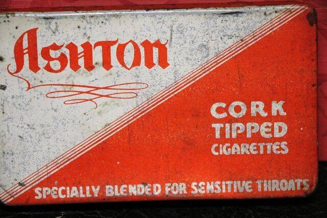 Vintage Ashton Cork Tipped Cigarettes Tin. | XXXX Antique Complex