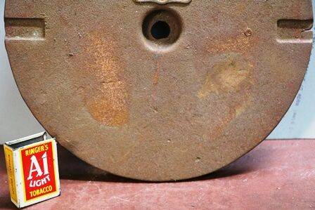 Vintage Cast Iron Sandblasted SHELL Tank Cover. # | XXXX Antique Complex