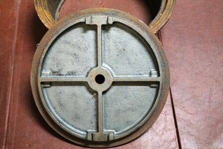 Vintage Cast Iron Sandblasted Shell Tank Cover. # | XXXX Antique Complex
