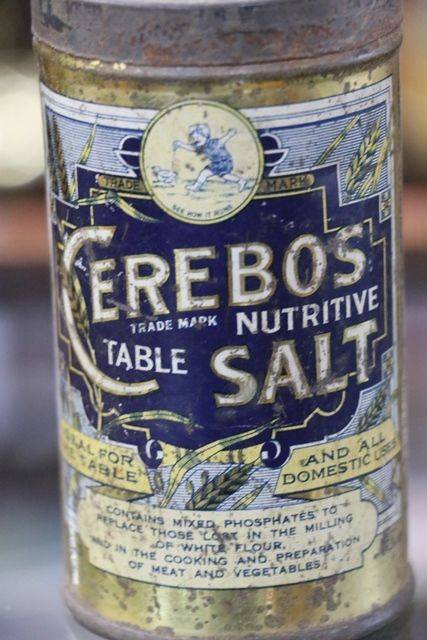 Vintage Cerebos Table Salt Tin | XXXX Antique Complex