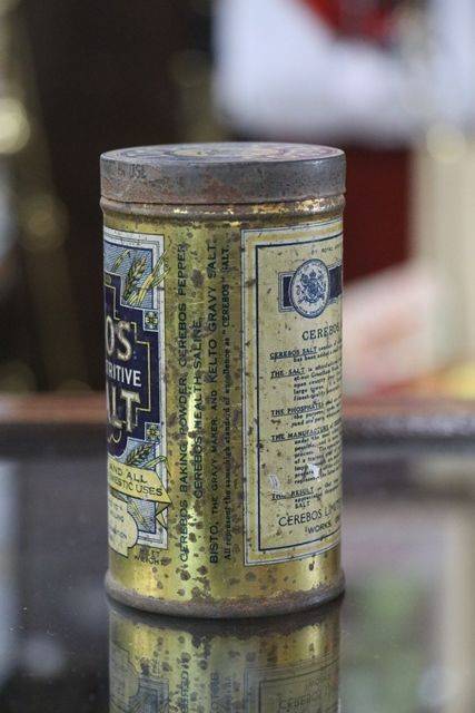Vintage Cerebos Table Salt Tin | XXXX Antique Complex