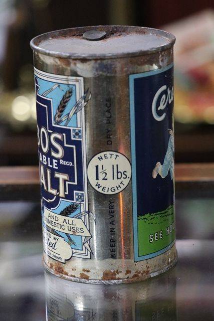 Vintage Cerebos Table Salt Tin | XXXX Antique Complex