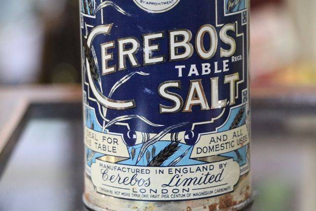 Vintage Cerebos Table Salt Tin | XXXX Antique Complex