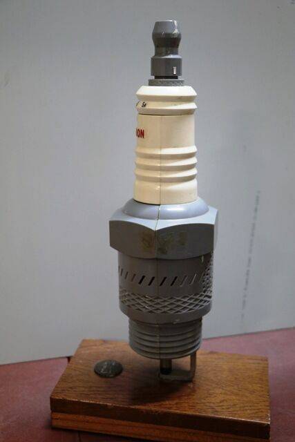 Vintage Champion Spark Plug Radio on Stand. # | XXXX Antique Complex