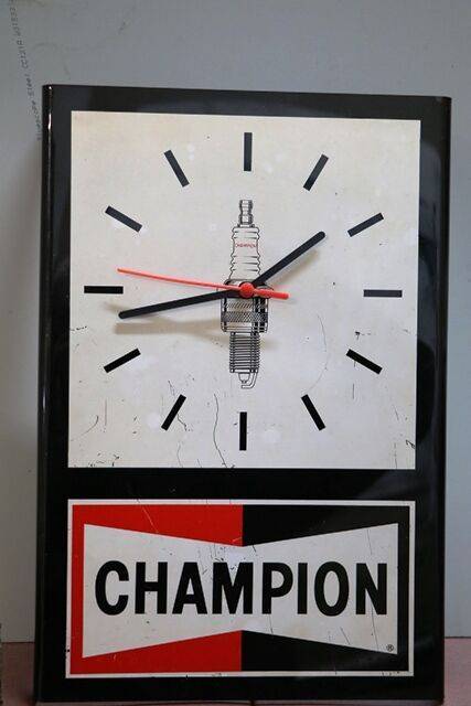 Vintage Champion Spark Plug Wall Clock. # | XXXX Antique Complex