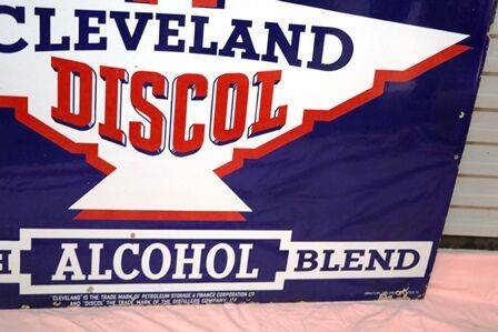 Vintage Cleveland Discol Enamel Advertising Sign. # | XXXX Antique Complex