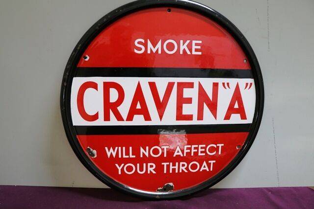 Vintage Craven A Enamel Advertising Sign. | XXXX Antique Complex
