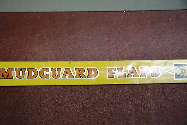 Vintage Dunlop Mudguard Flaps Shelf Strip Sign. # | XXXX Antique Complex