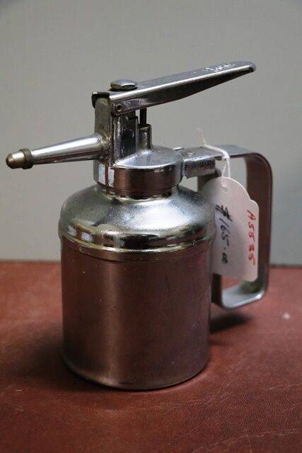 Vintage Enots Chrome Plated Lever Pump Oiler. | XXXX Antique Complex