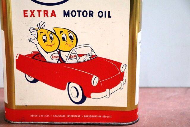 Vintage Esso Extra Motor Oil 1 litre Pictorial Tin. | XXXX Antique Complex