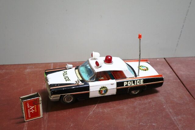 Vintage Japanese Tin Plate Model of a Police Car.. | XXXX Antique Complex