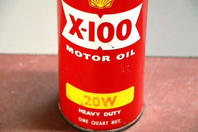 Vintage Shell X-100.. 20W Motor Oil One Quart Can. | XXXX Antique Complex