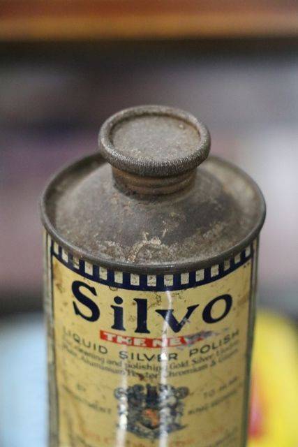 Vintage Silvo Silver Polish Tin | XXXX Antique Complex