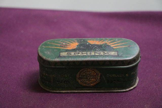 Vintage Sphinx Sparking Plug Tin | XXXX Antique Complex