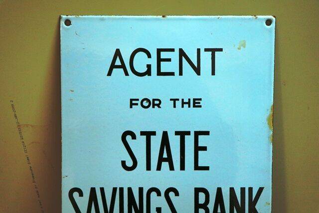 Vintage State Savings Bank of Victoria Enamel Sign. # | XXXX Antique ...