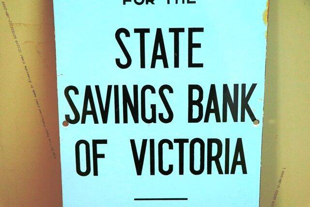 Vintage State Savings Bank of Victoria Enamel Sign. # | XXXX Antique ...