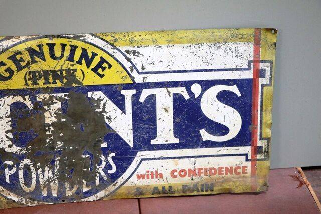 Vintage Vincent's Powders Tin Adv Sign. # | XXXX Antique Complex